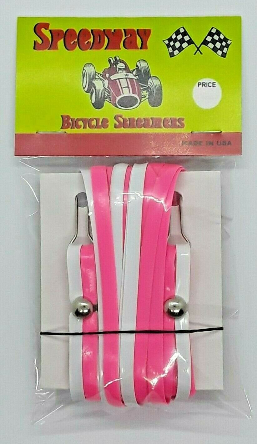 Speedway Handlebar Streamers Set of 2 "pink and White" Bike Bicycle ...