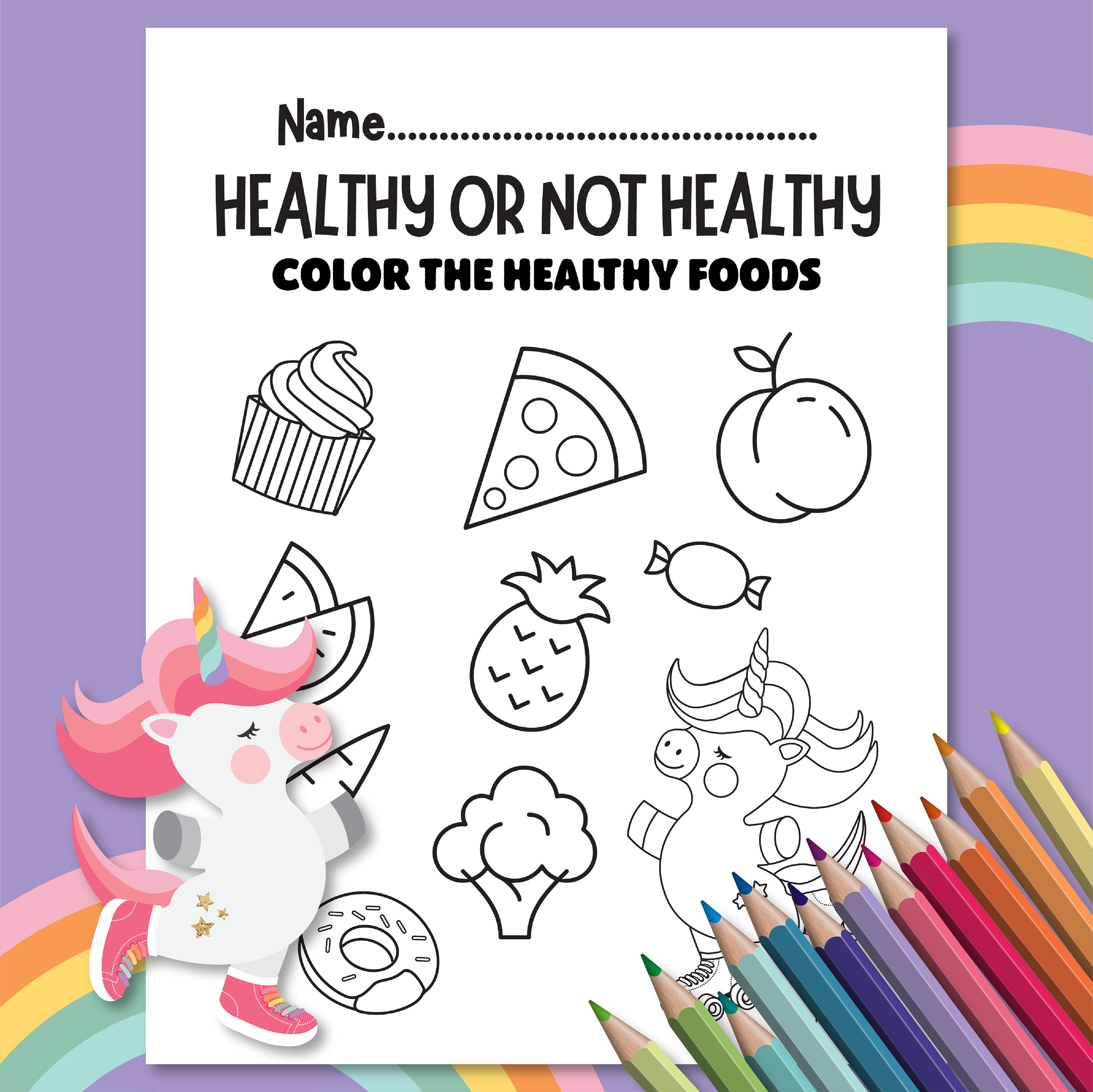 PRINTABLE Coloring Pages Unicorn Activity Sheets Kraft Activity Girls ...