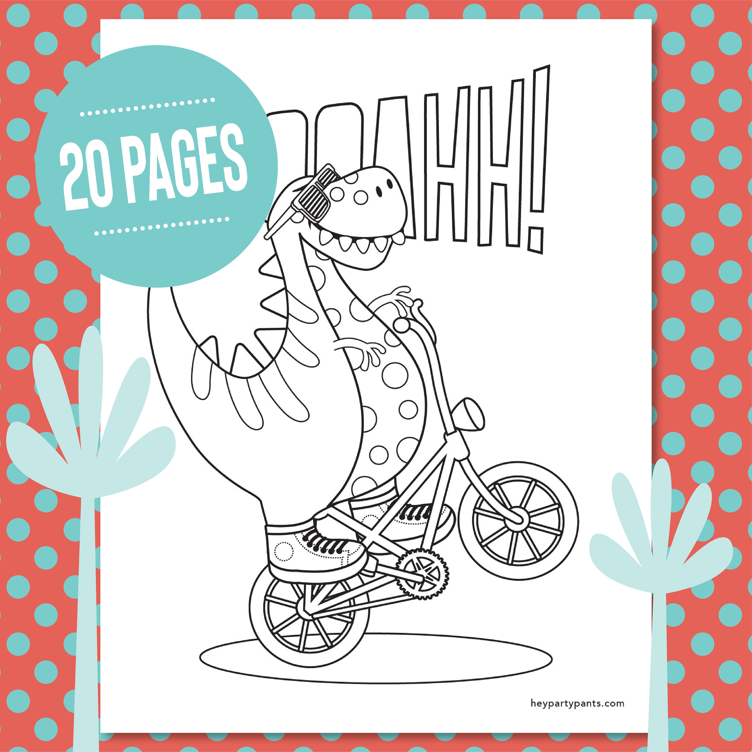 20 PRINTABLE Dinosaur Coloring Pages Activity Sheets Childrens Coloring ...