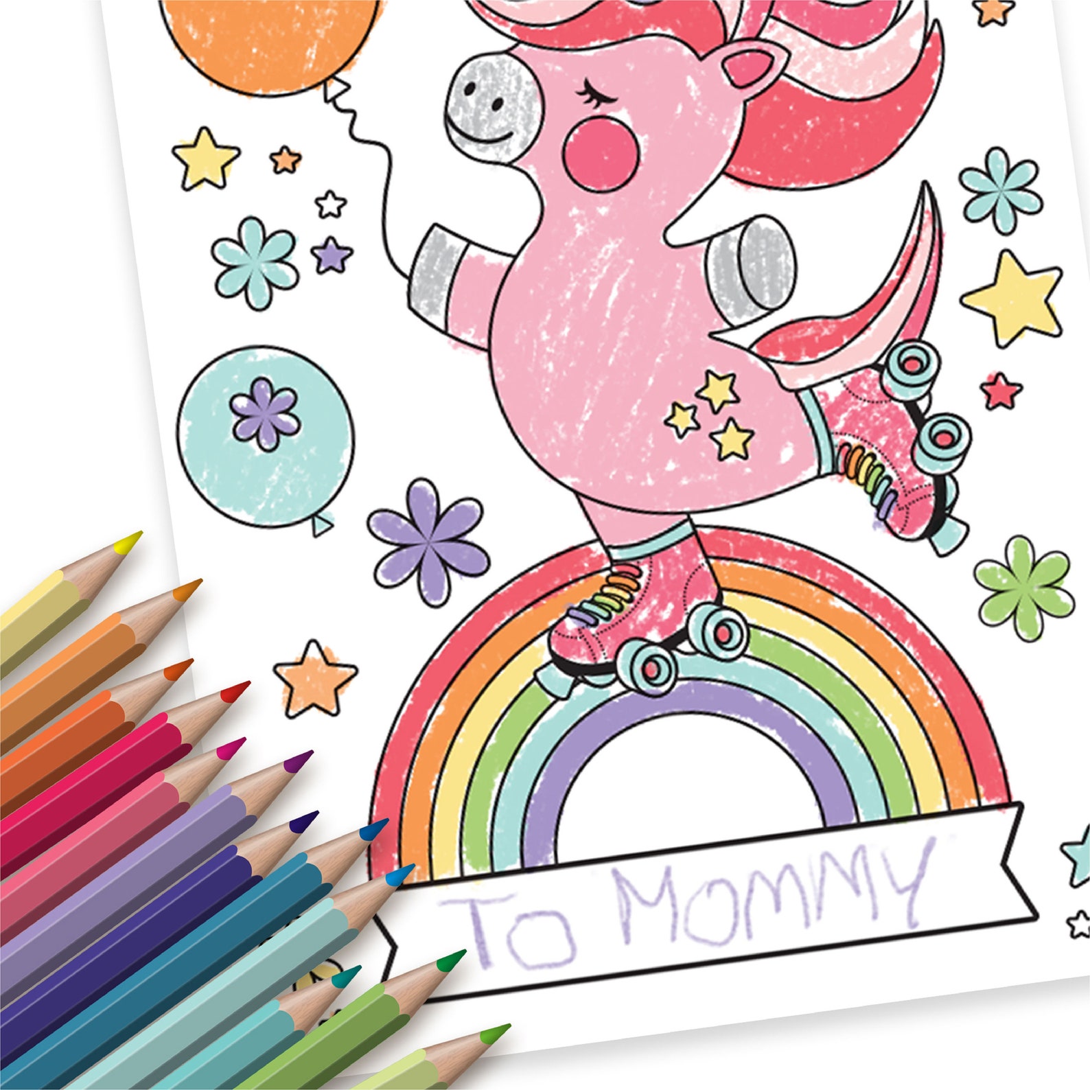20 PRINTABLE Unicorn Coloring Pages Activity Sheets Kraft | Etsy