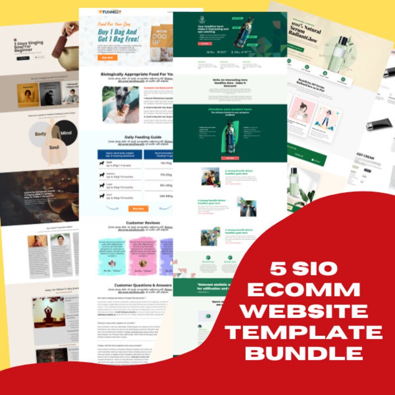 Systeme.io E-COMM Premium Templates [NEW] - Etsy