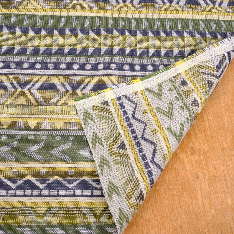 Geometric Pattern Linen Fabric Heavy Weight Linen by the - Etsy