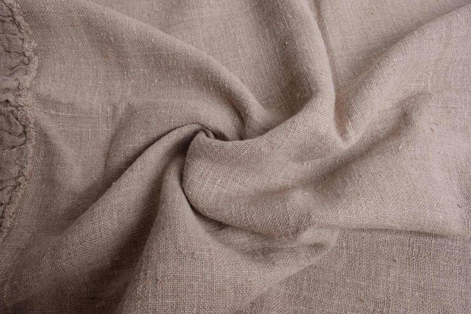Sample Pure Linen Fabric, Very Heavy Weight, Undyed, Prewashed. 280 Gsm ...