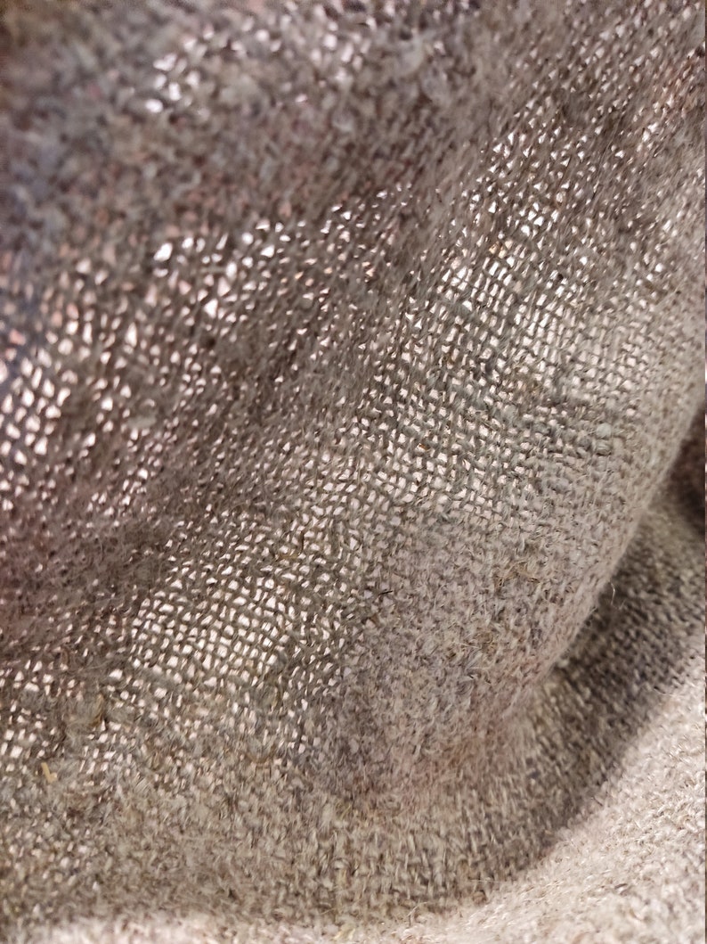 EXTRA Heavy Pure Linen Fabric, Heavy Weight, Undyed, Stonewashed 400 ...