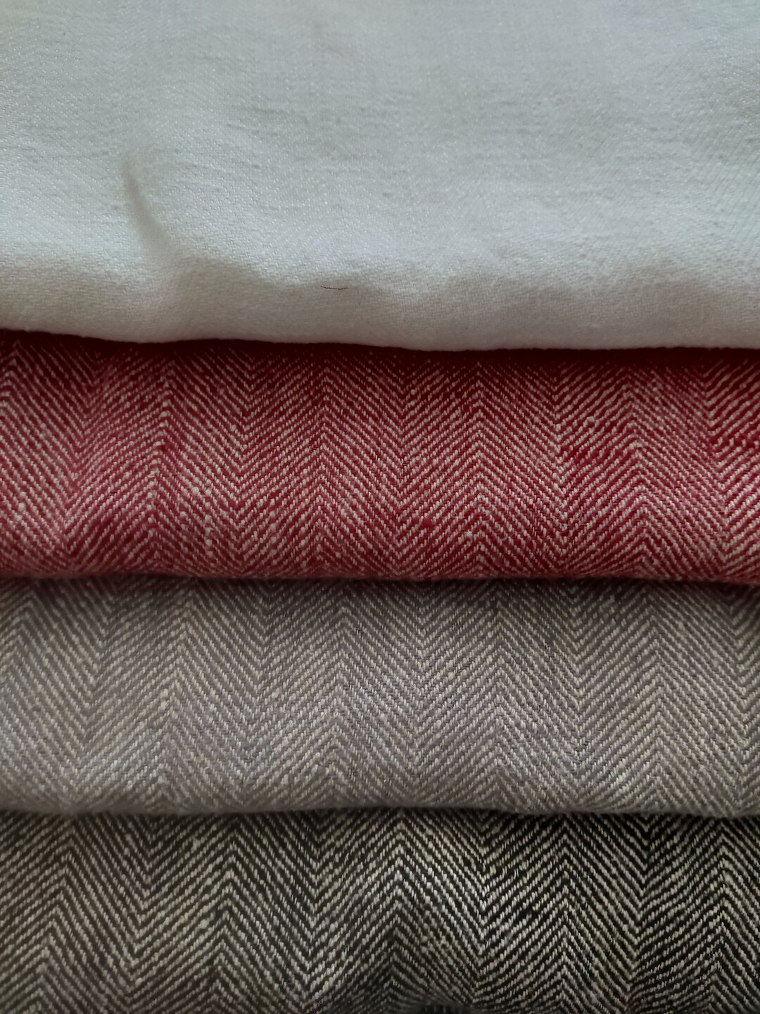 Herringbone Pure Linen Fabric, Very Heavy Weight Prewashed. 280 Gsm ...