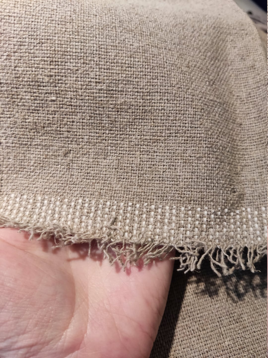 EXTRA HEAVY Dense Pure Linen Fabric, Very Heavy Weight, Stonewashed ...