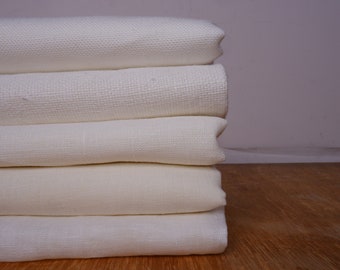 Sample Pure Linen Fabric, Very Heavy Weight, Undyed, Prewashed. 280 Gsm ...