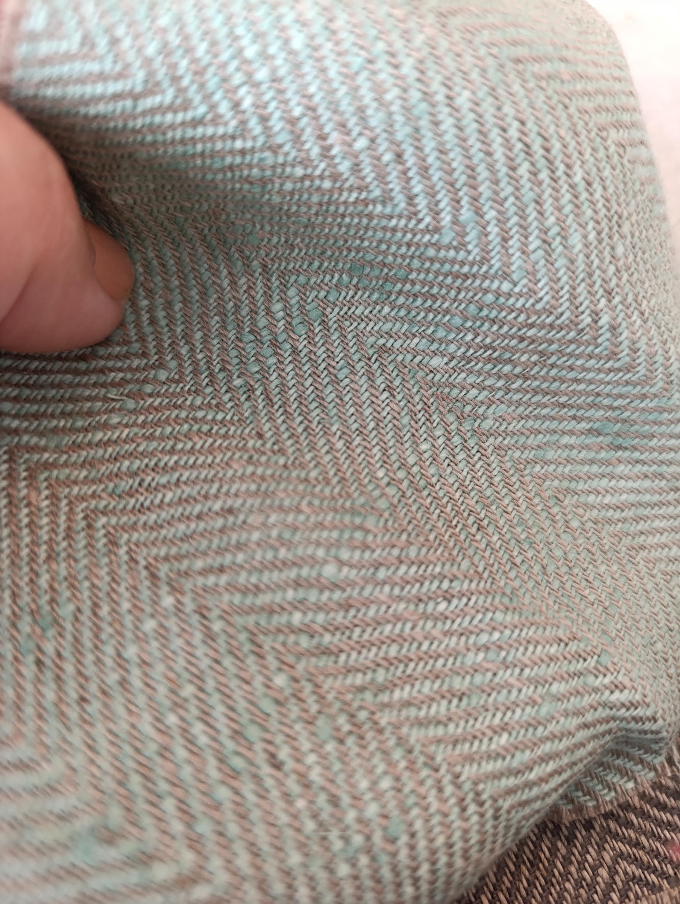 Herringbone Pure Linen Fabric, Very Heavy Weight Prewashed. 280 Gsm ...