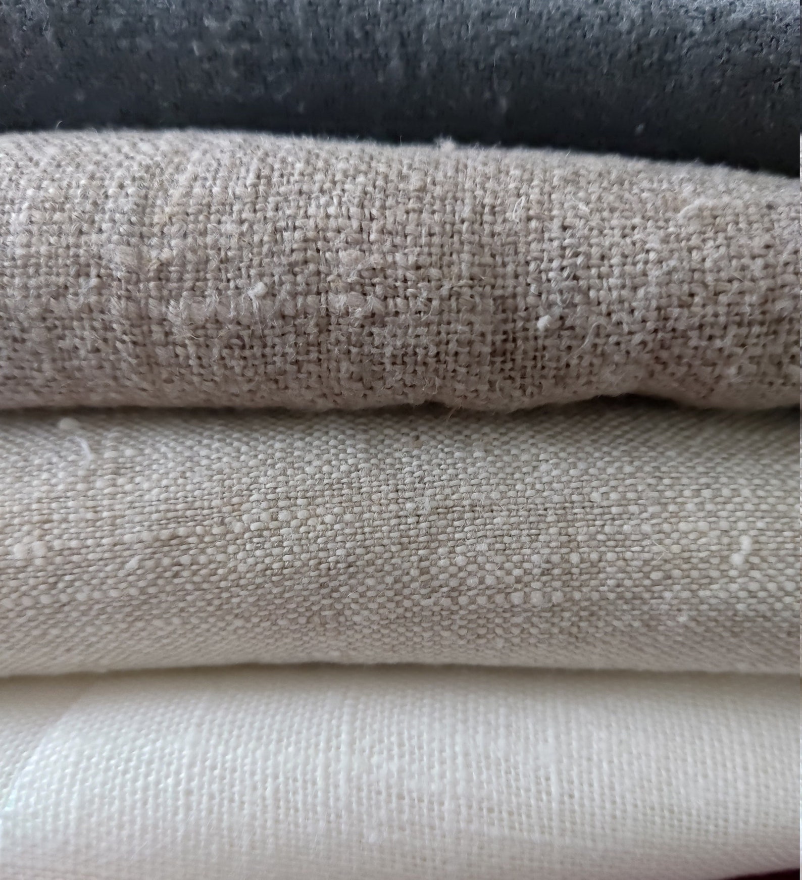 Soft Pure Linen Fabric, Very Heavy Weight Canvas, Undyed. 280 Gsm ...