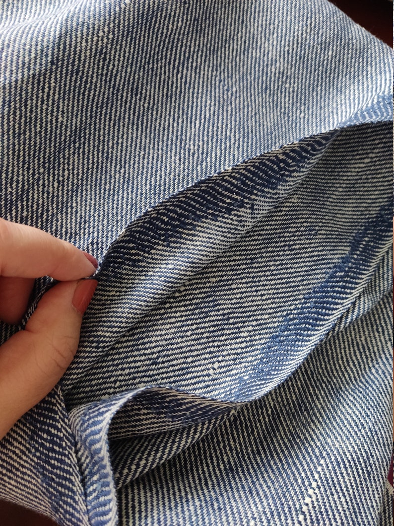 Twill Pure Linen Fabric Very Heavy Weight Undyed Prewashed. - Etsy