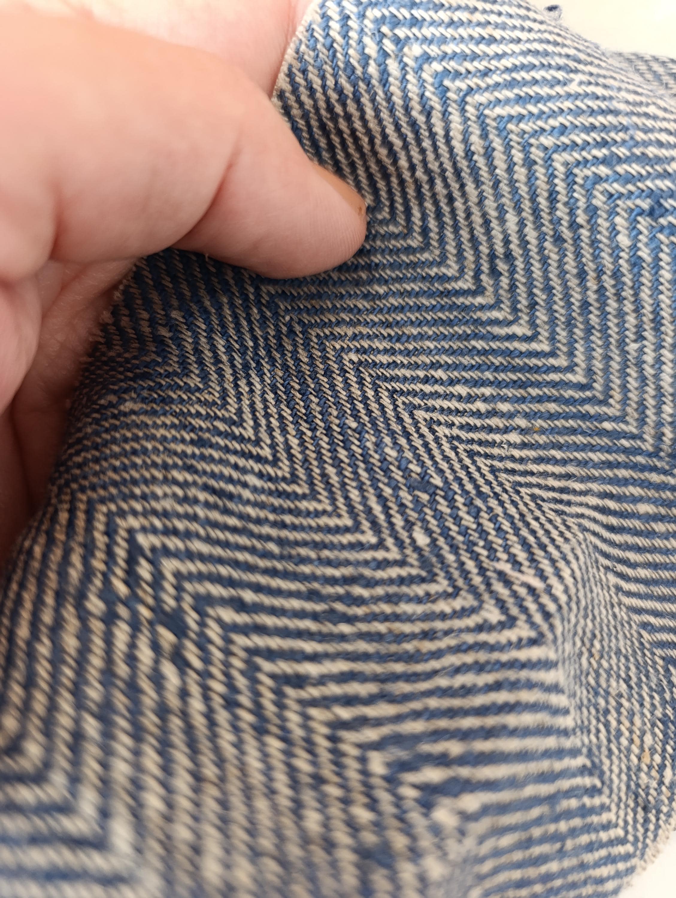 Herringbone Pure Linen Fabric, Very Heavy Weight Prewashed. 280 Gsm ...