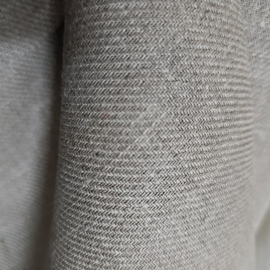 Twill Pure Linen Fabric, Very Heavy Weight, Undyed, Prewashed. 280 Gsm ...