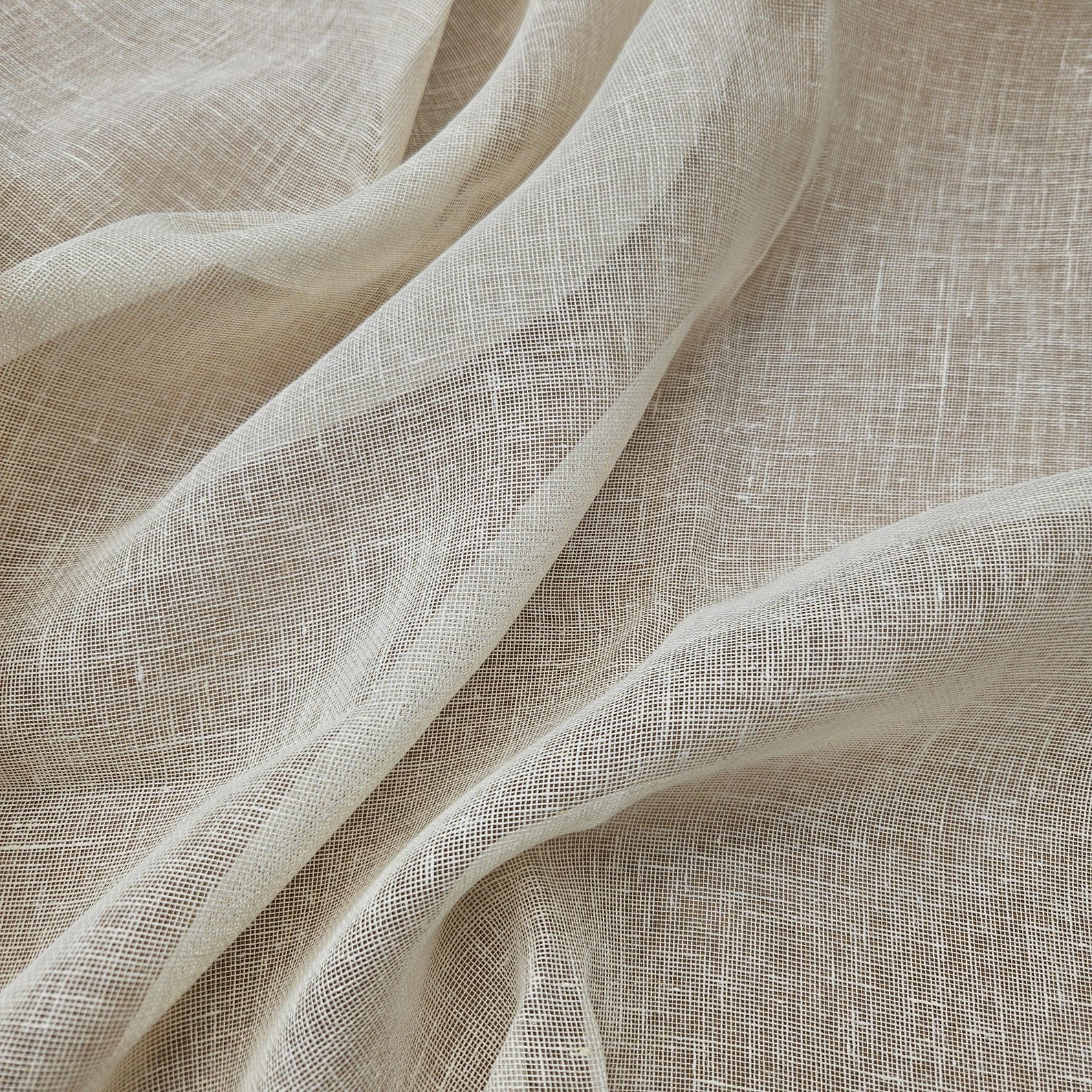 Natural Thin Linen Fabric for Curtains 100% Flax Transparent, Loose ...