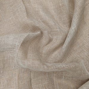 Natural Thin Linen Fabric for Curtains 100% Flax Transparent, Loose ...
