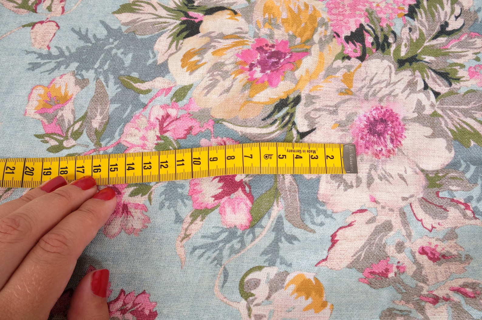 Softened Floral Pattern Linen Fabric Medium Weight Linen With | Etsy