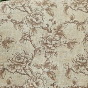 Softened Floral Pattern Linen Fabric, Heavy Weight Linen Upholstery ...