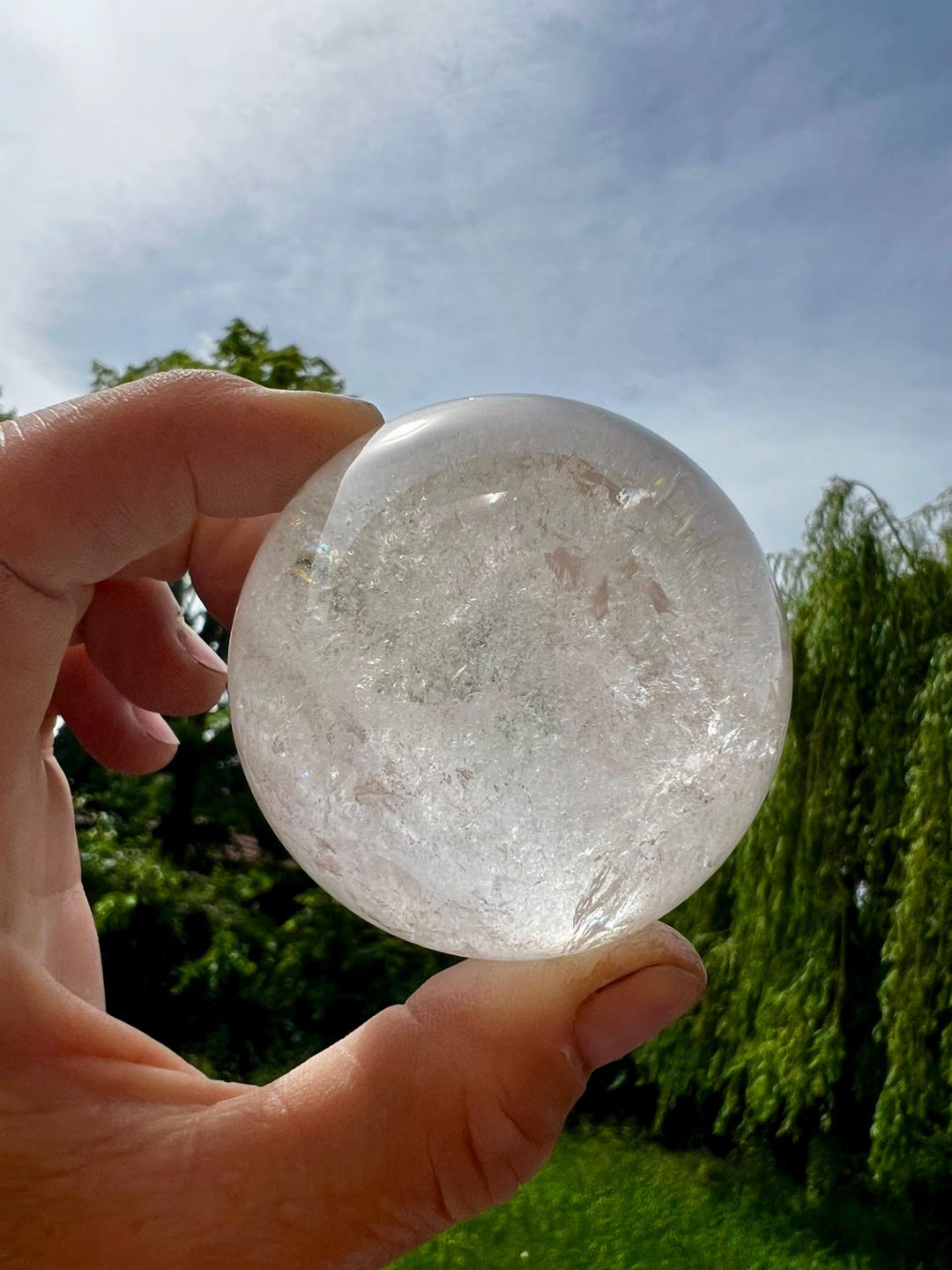 Rock Crystal Sphere, 305 G (0.12 Euro/g) Rare Item From Madagascar - Etsy