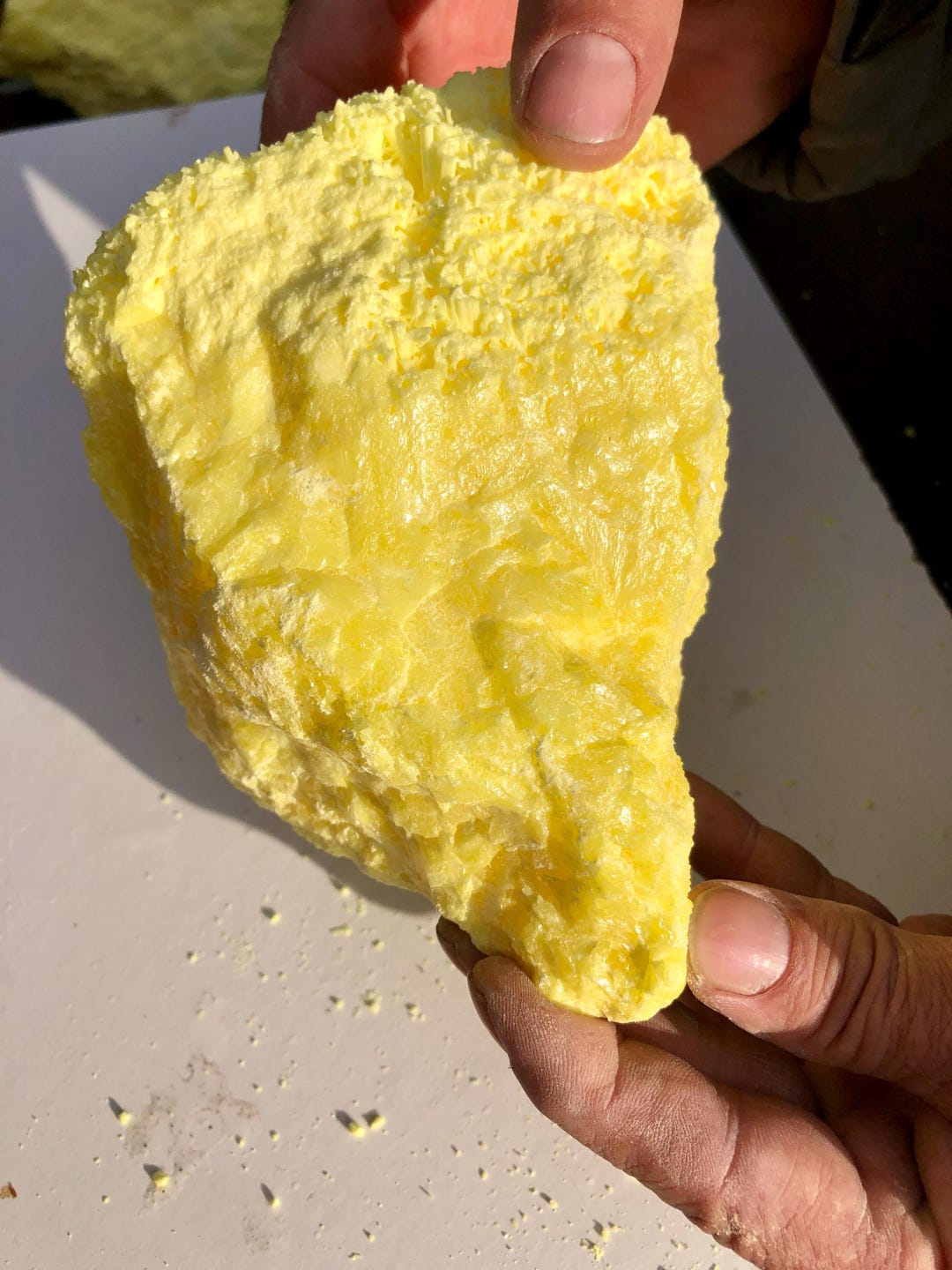 Sulfur, 1.4 Kg, a Rare Rarity From Indonesia, Pure Sulfur as a Rough ...