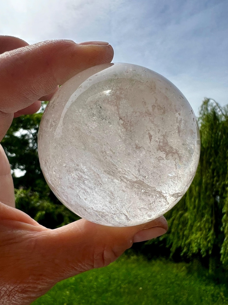 Rock Crystal Sphere, 305 G (0.12 Euro/g) Rare Item From Madagascar - Etsy