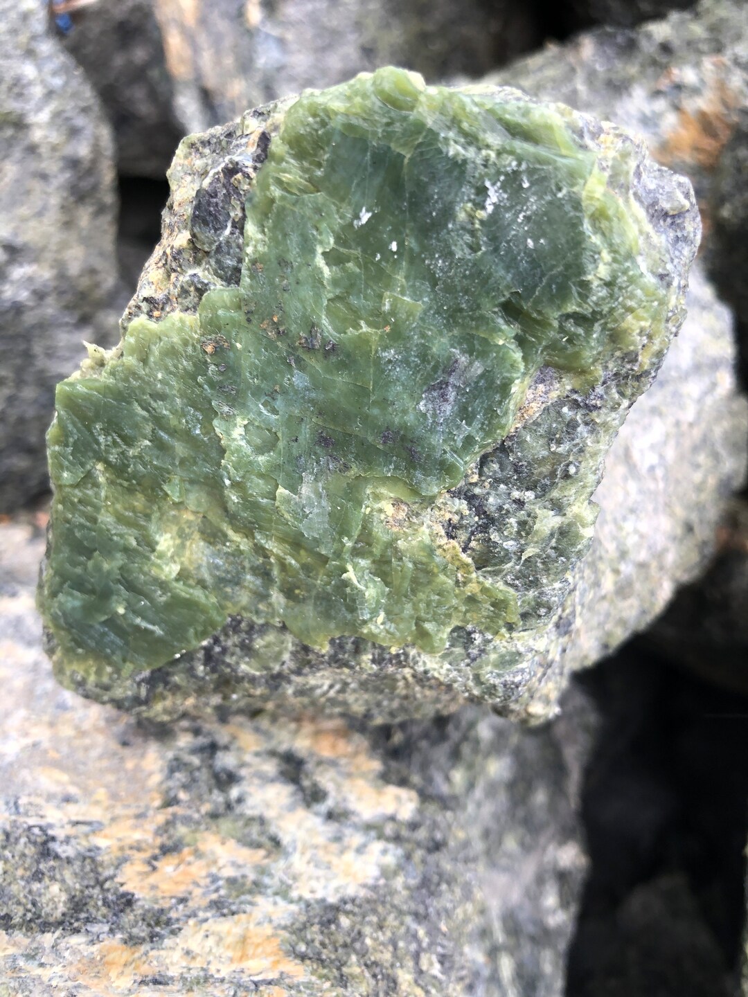 Nephrite Green, 0.9 Kg, Poland, Nephrite, Beilstein, Bitterstein ...
