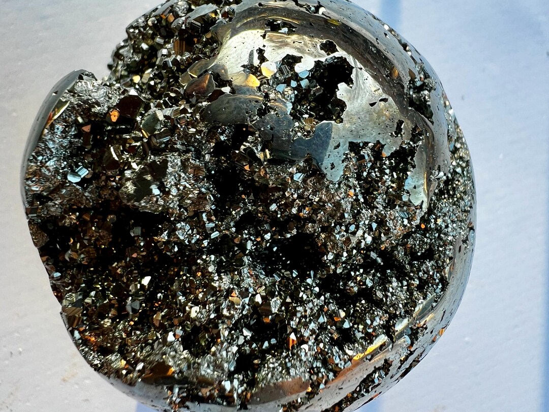 Pyrite Sphere, 340 G (0.13 Euro/g) Good Vibe From Peru, Fool's Gold - Etsy