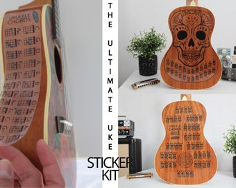 Ukulele Chords Mini Chart - Etsy