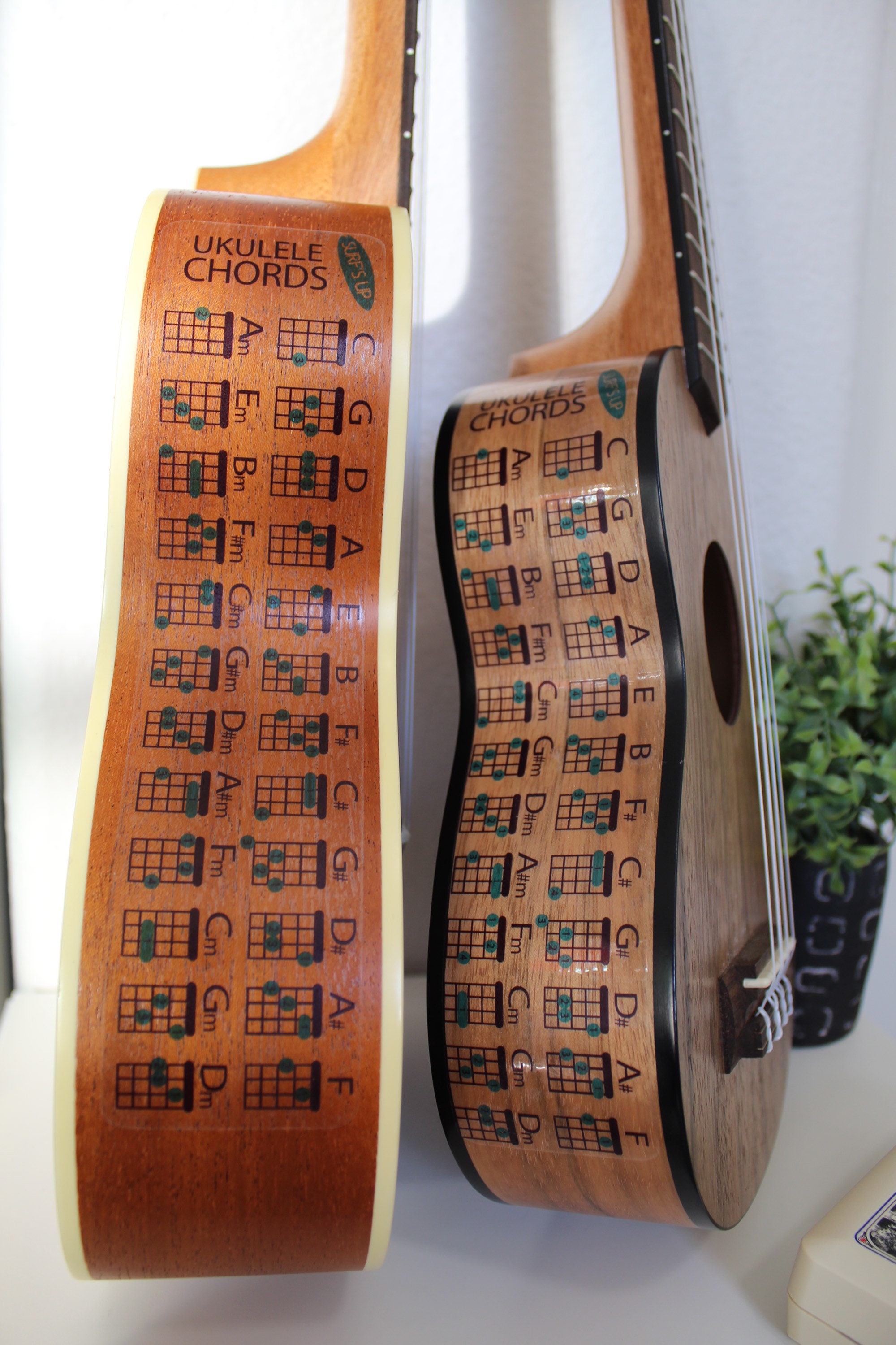 Side Notes Ukulele Chords Chart Clear Sticker for the Side of | Etsy Canada