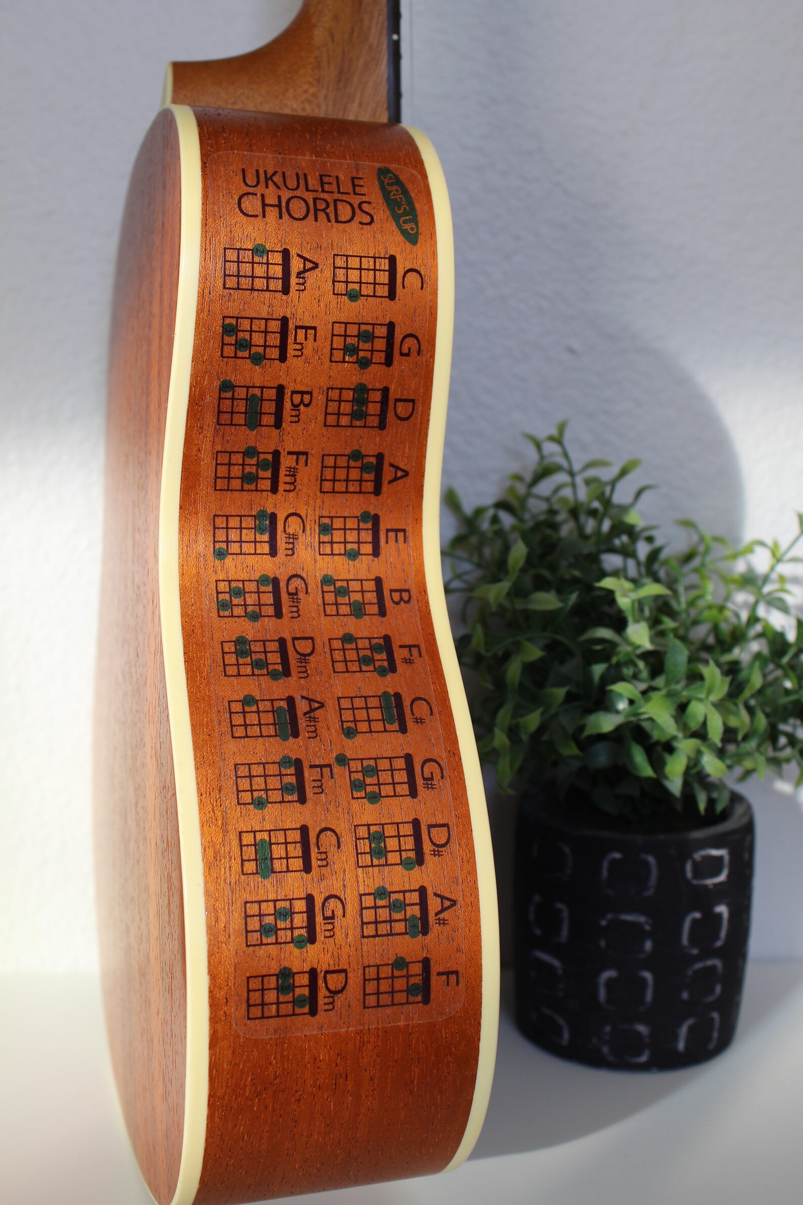 Side Notes Ukulele Chords Chart Clear Sticker for the Side of - Etsy UK