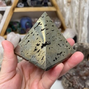 Pyrite Pyramid #11, Pyrite, Pyrite Stone, Pyrite Crystal Pyramid, Stone ...