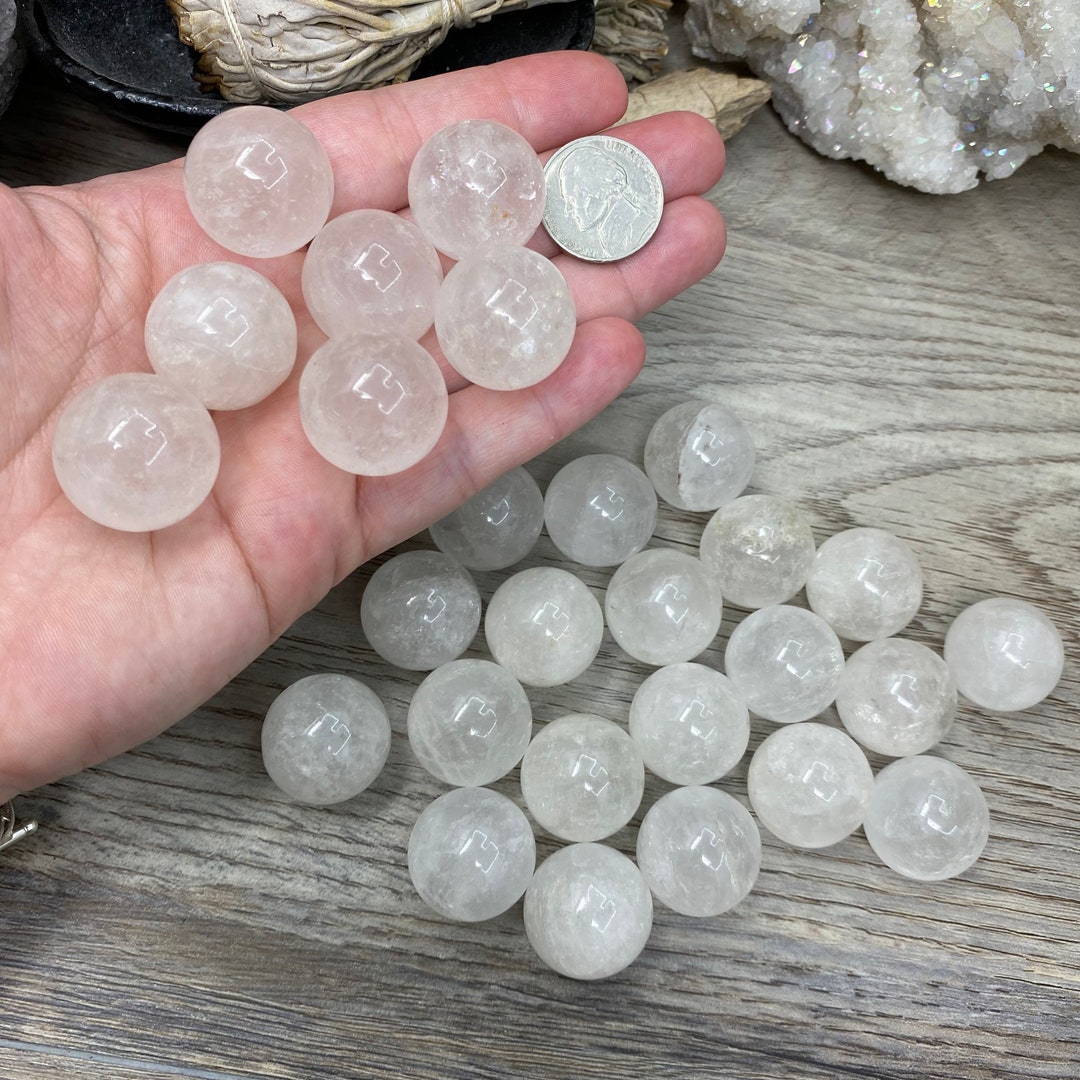 Quartz 21-22mm Spheres, Clear Quartz Spheres, Quartz Spheres, Clear ...