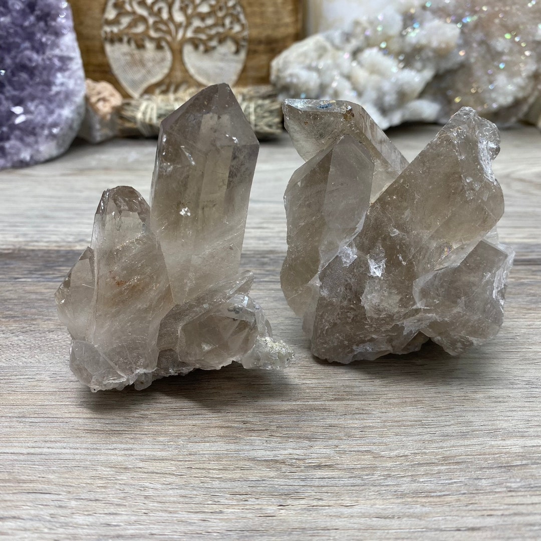 Rutilated Smoky Quartz Cluster Parcel Set, Rutilated, Quartz, Smoky ...