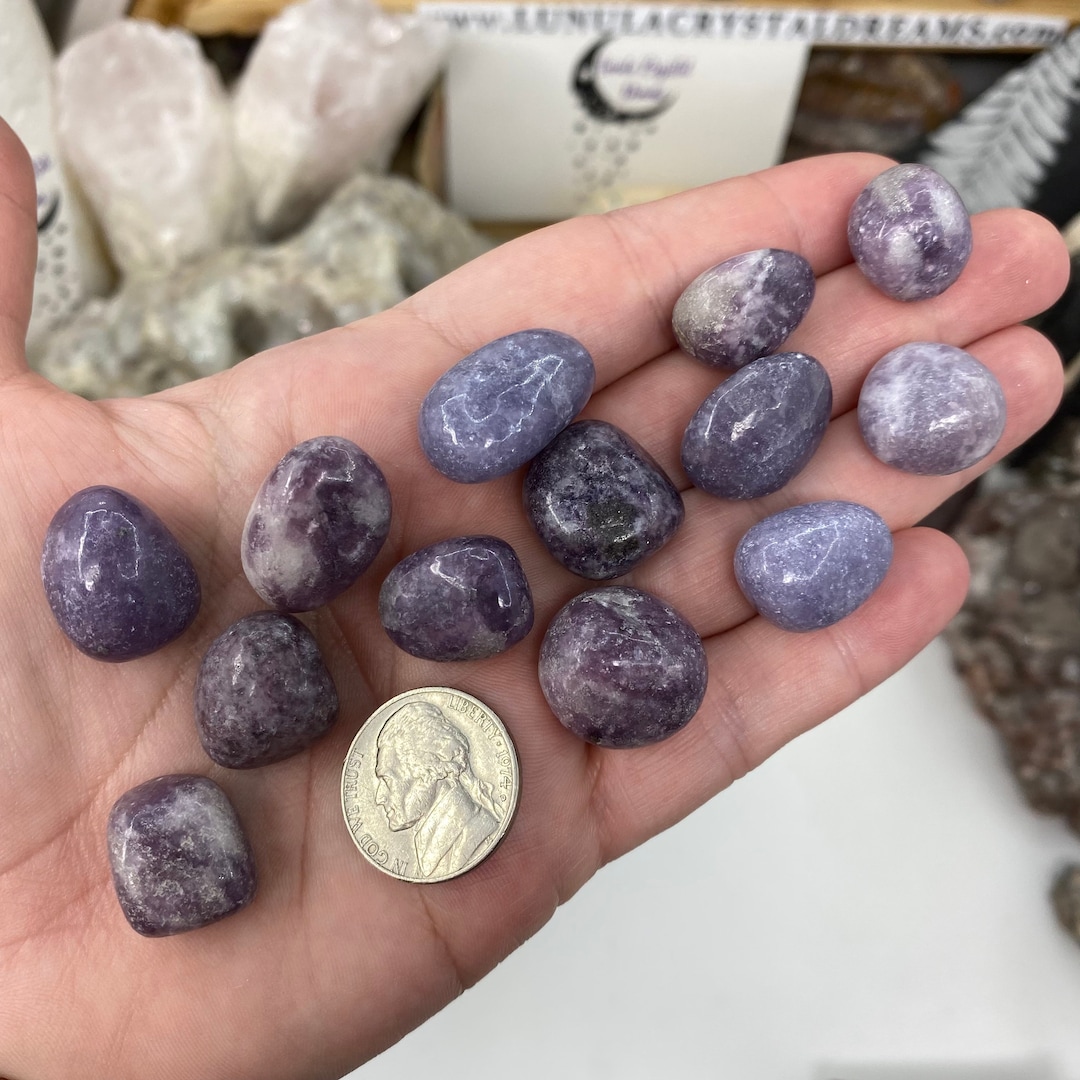 Lepidolite Tumbled Stone, Lepidolite, Lepidolite Tumbles, Mica, Lithium ...