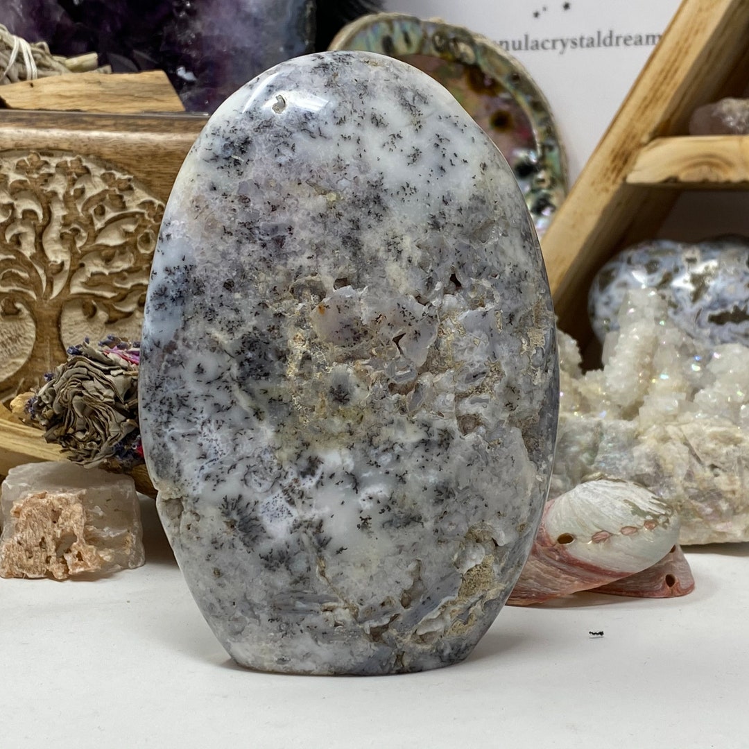 Dendritic Opal Freeform With Botryoidal Vug, Dendritic, Opal, Dendritic ...