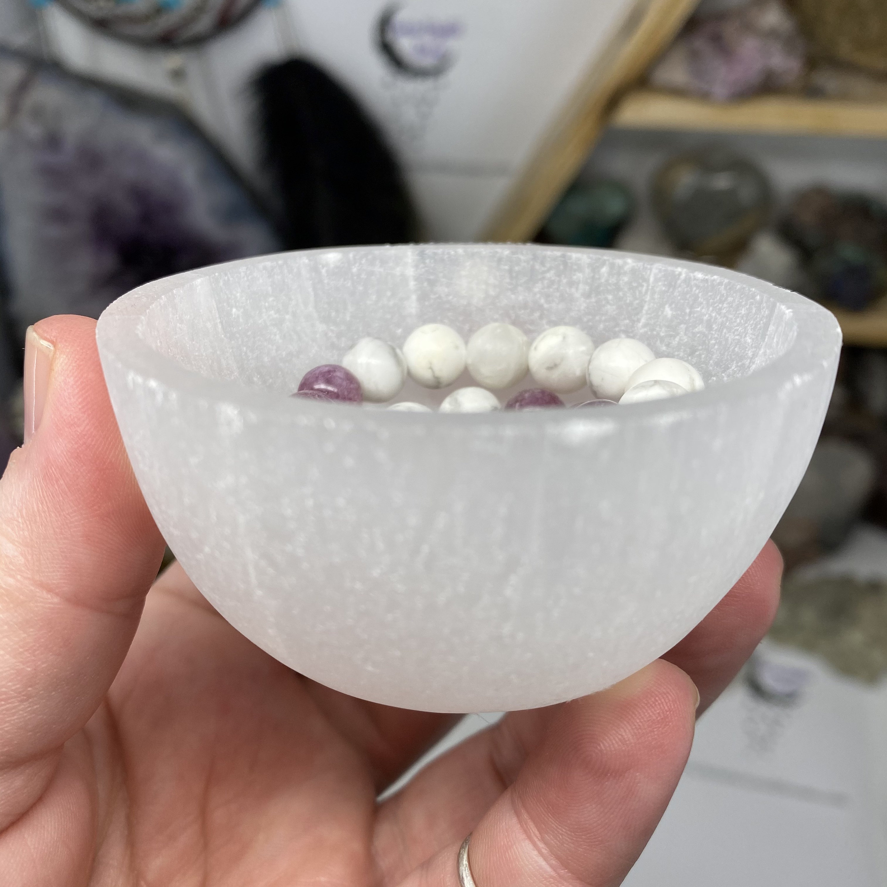 Selenite Bowls 2.7 Selenite Smudge Bowl & Crystal | Etsy