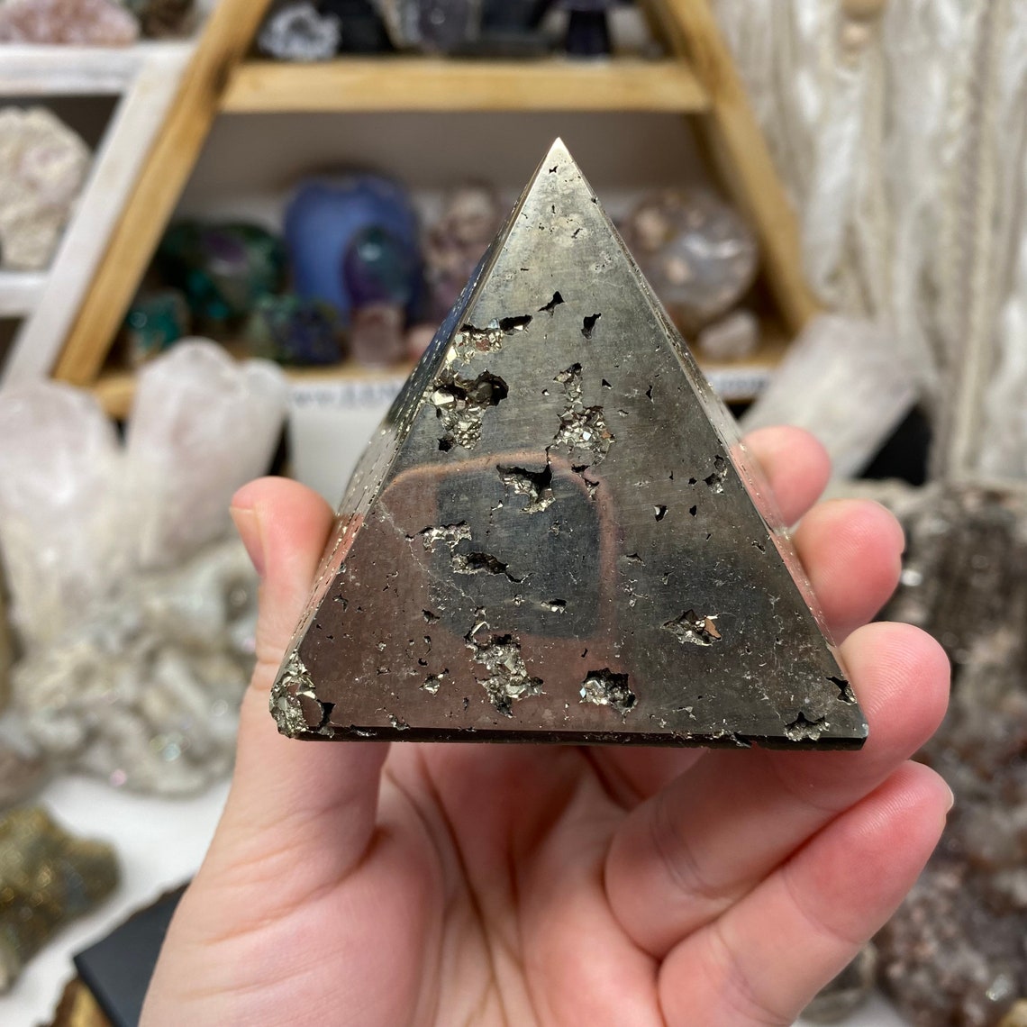 Pyrite Pyramid 11 Pyrite Pyrite Stone Pyrite Crystal | Etsy