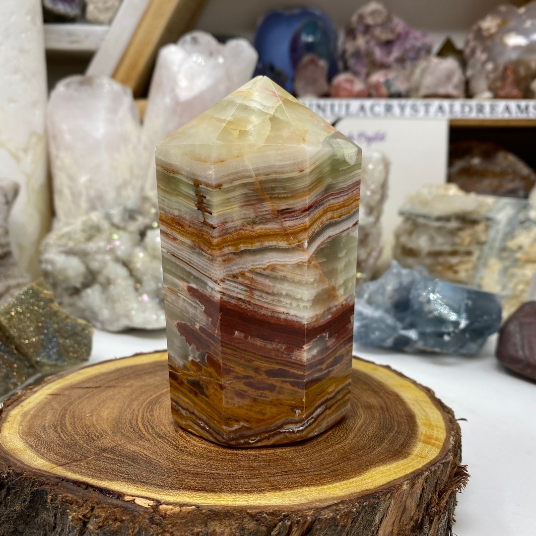 Green Onyx Extra Quality Octagonal Tower 05, Green Onyx, Onyx, Green ...