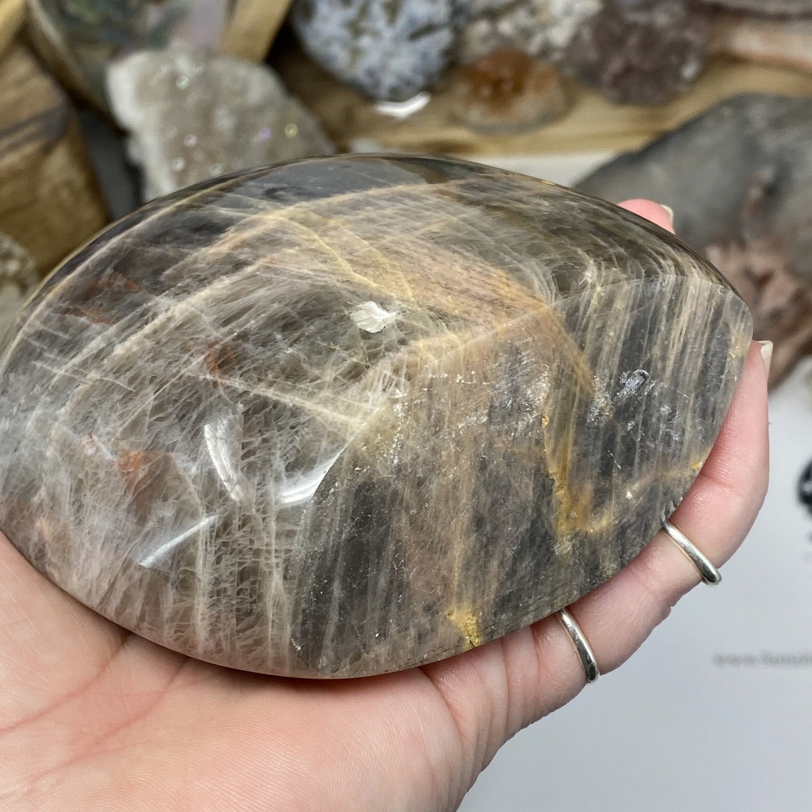 Black Moonstone Large Freeform 1 black moonstone moonstone - Etsy.de