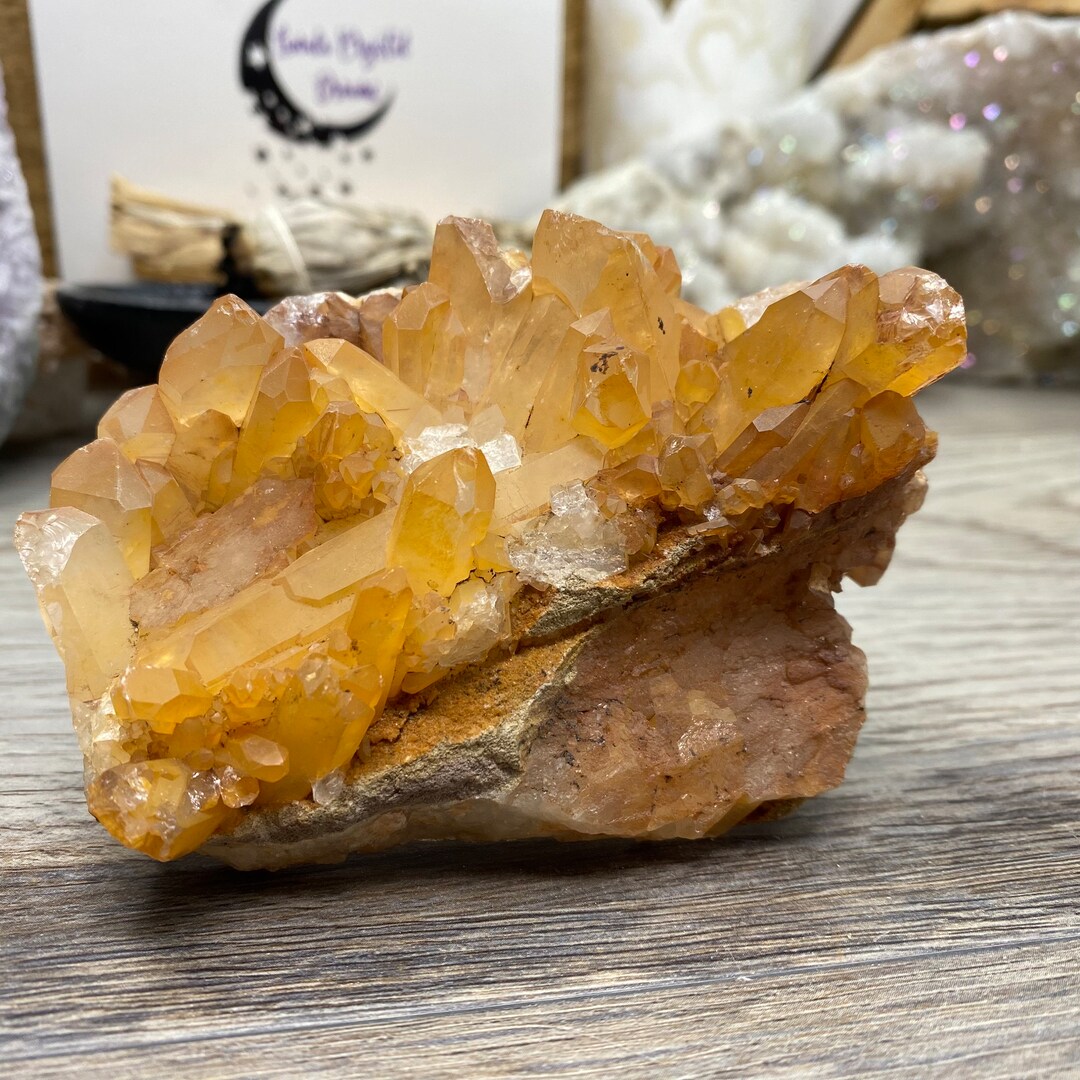 Red / Tangerine Quartz Cluster 04, red quartz, tangerine quartz ...