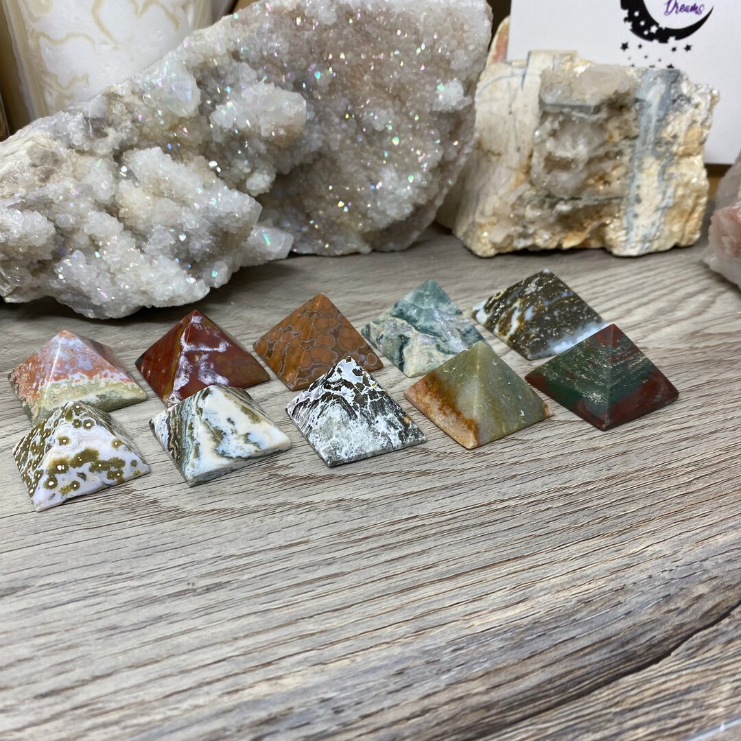 Ocean Jasper 1.25 Small Pyramid, Ocean Jasper, Ocean Jasper Stone ...