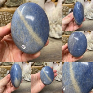 Lazulite Palm Stone #'s 18 Through 21, Lazulite, Lazulite Stone, Palm ...