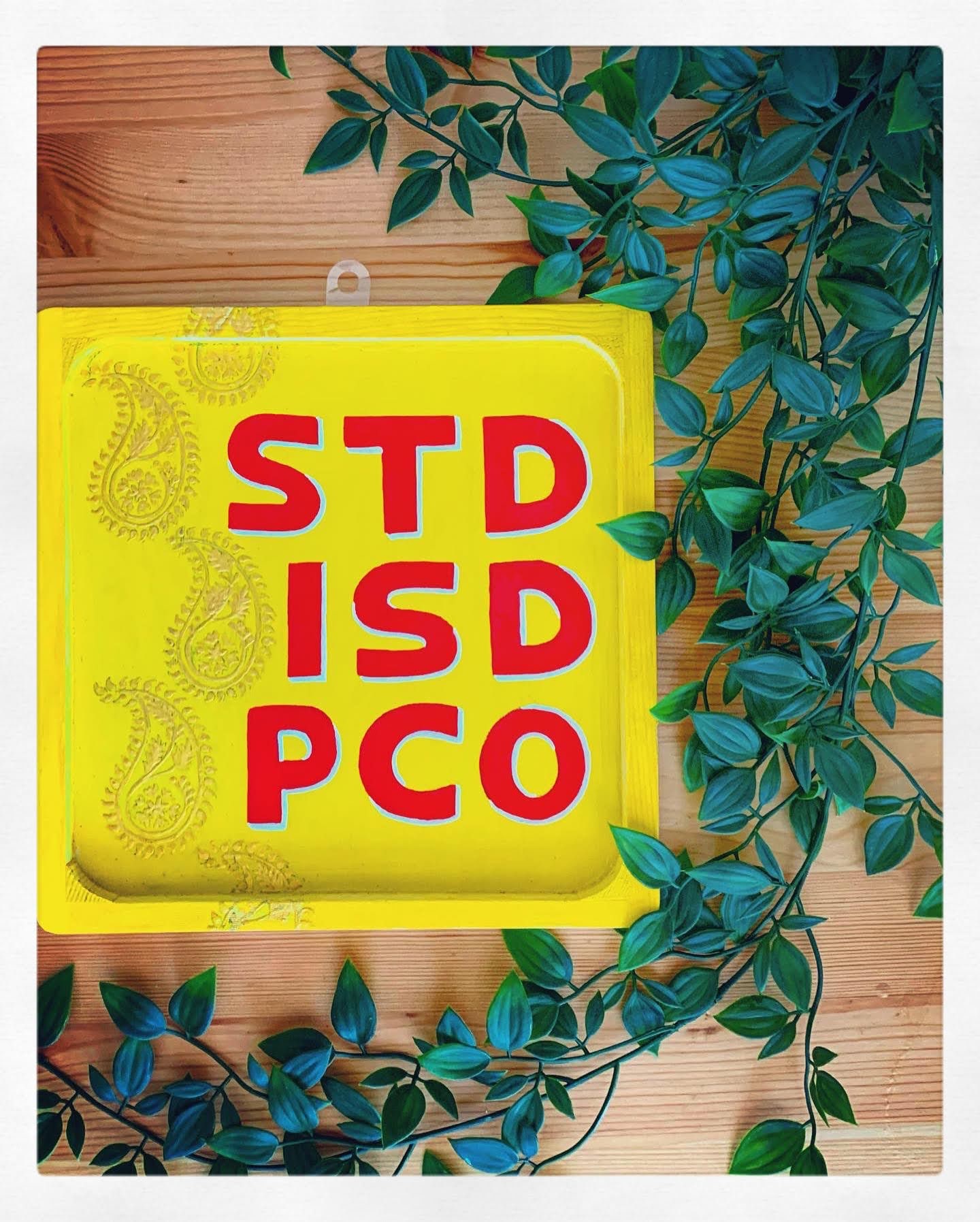 STD,PCO,ISD nostalgic 90s painted on a wooden plaque,. This quirky ...
