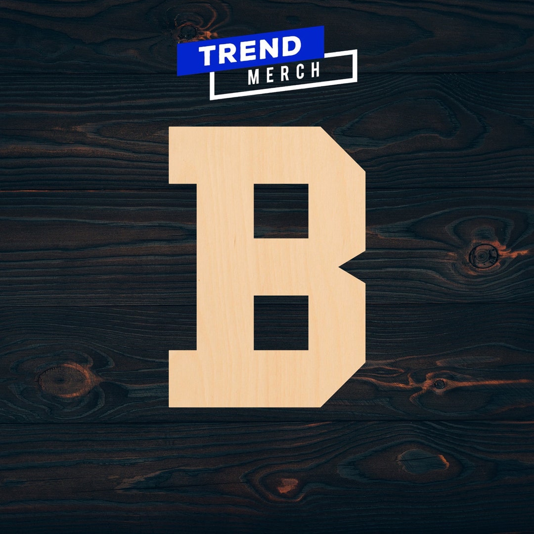 Letter B Wood Cutout, Letter B Wood Shape, Unfinished Wooden Shape ...