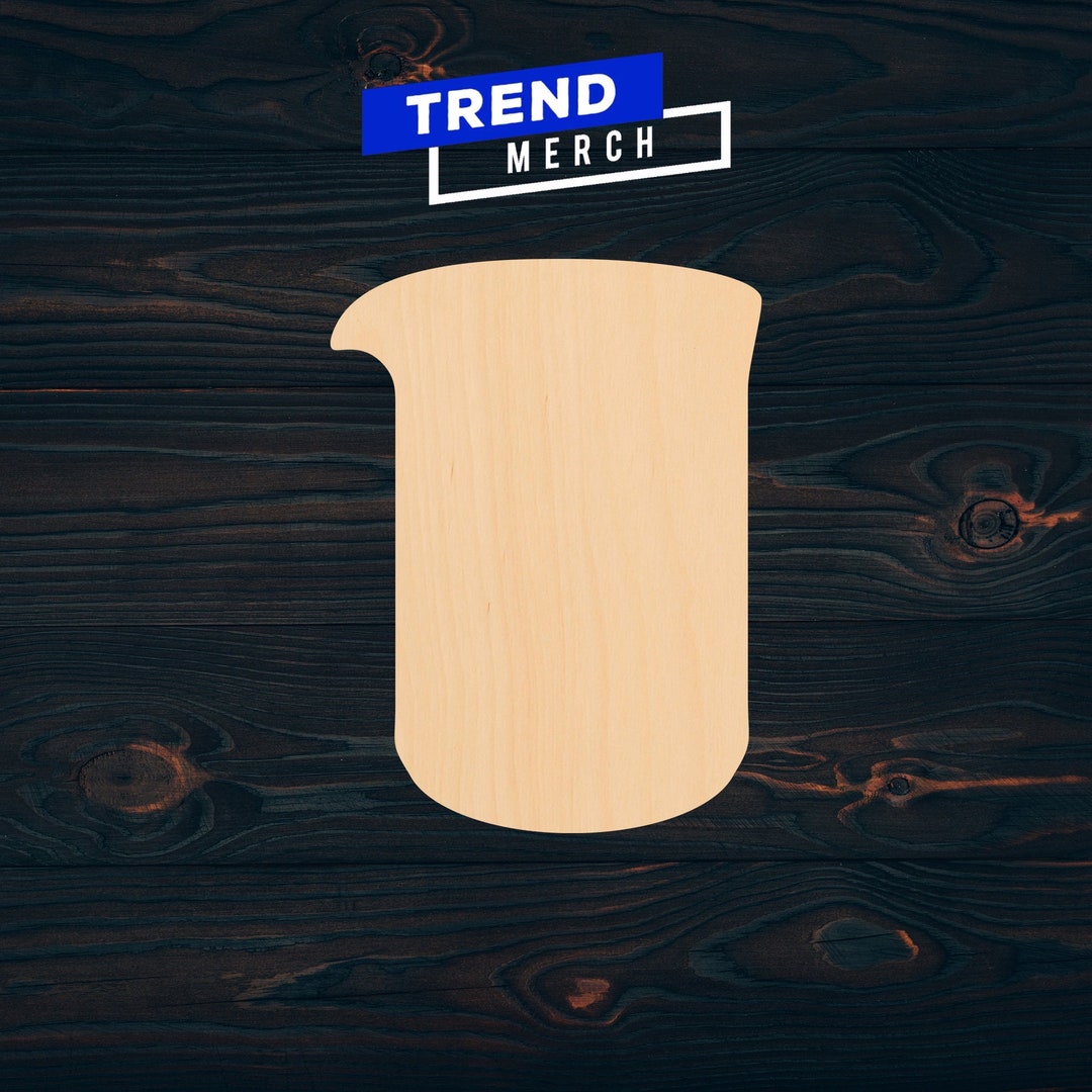 Beaker Wood Cutout, Beaker Wood Shape, Unfinished Wooden Shape, Wood ...