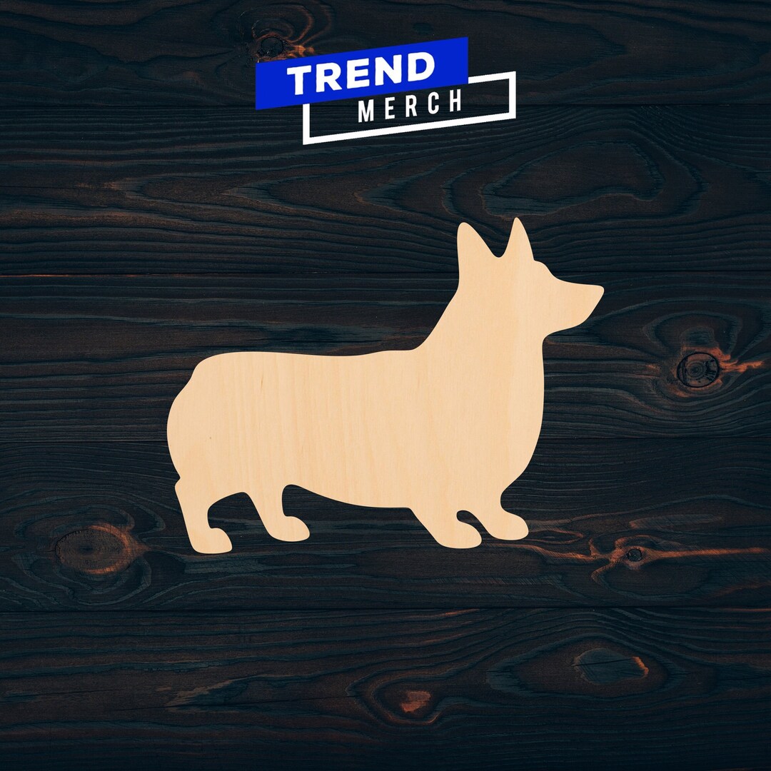 Corgi Wood Cutout, Corgi Wood Shape, Unfinished Wooden Shape, Wood ...