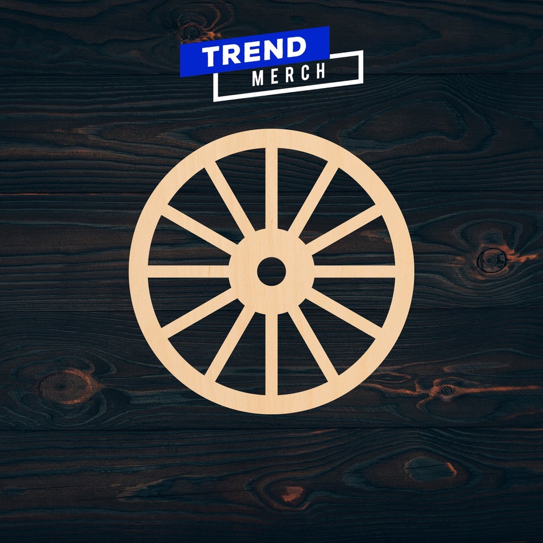Wagon Wheel Wood Cutout, Unfinished Wooden Wagon Wheel Shape DIY Crafts ...