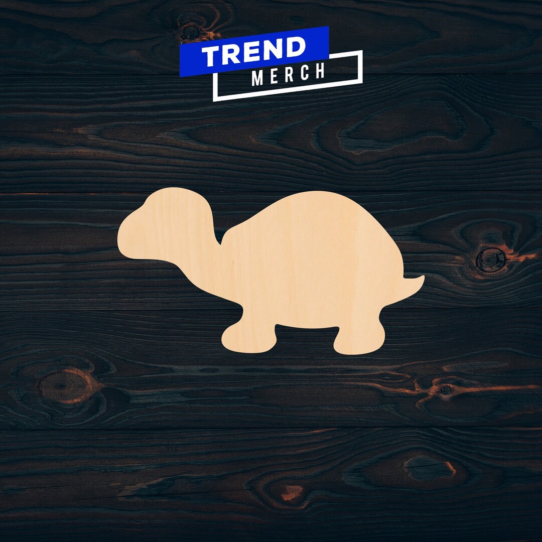 Turtle Wood Cutout, Turtle Wood Shape, Unfinished Wooden Shape, Wood ...