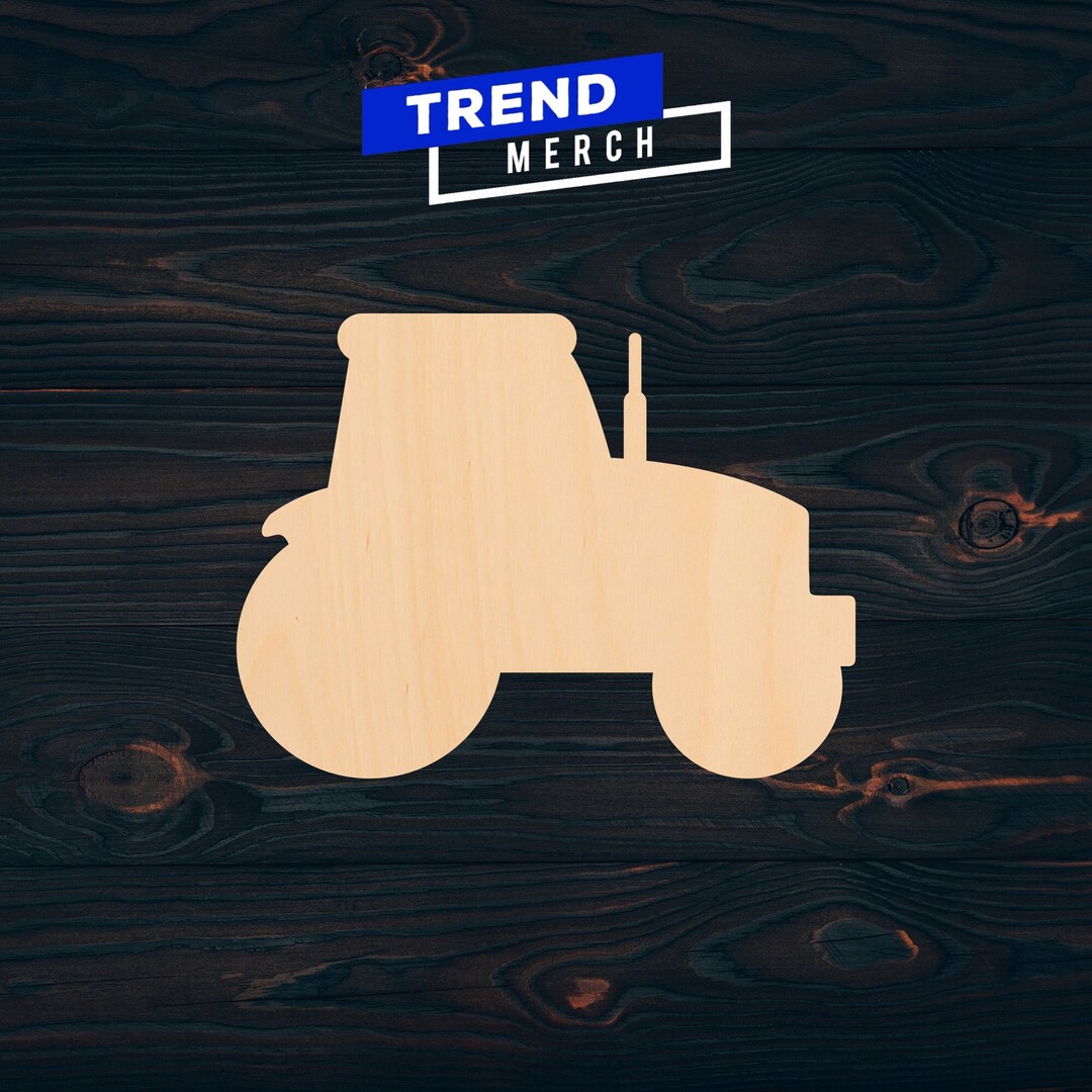 Tractor Wood Cutout, Tractor Wood Shape, Unfinished Wooden Shape, Wood ...