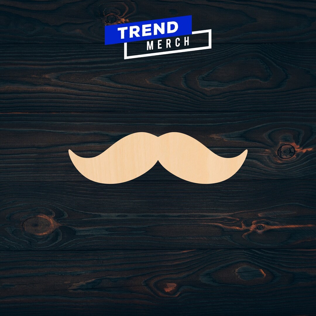 Mustache Wood Cutout, Mustache Wood Shape, Unfinished Wooden Shape ...