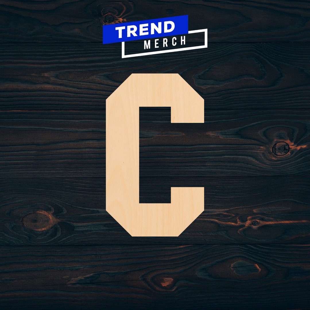 Letter C Wood Cutout, Letter C Wood Shape, Unfinished Wooden Shape ...