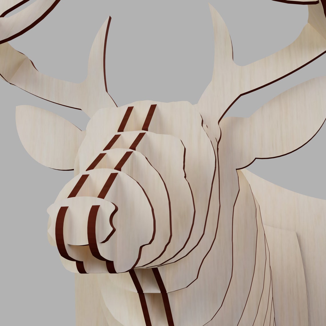 Animal Head Cnc Laser Cutting File / Vector Model for Laser | Etsy